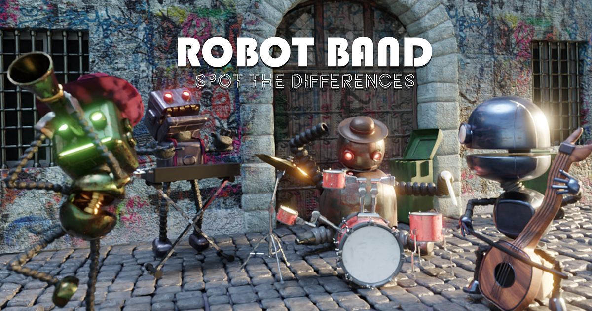 Robot Band: Find the Differences - Gra Online - Zagraj Teraz | Waznygry.pl